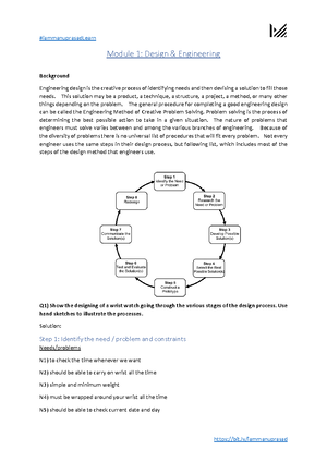 EST200 - D&E - Answer solutions - APJ ABDUL KALAM TECHNOLOGICAL UNIVERSITY Third Semester B ...