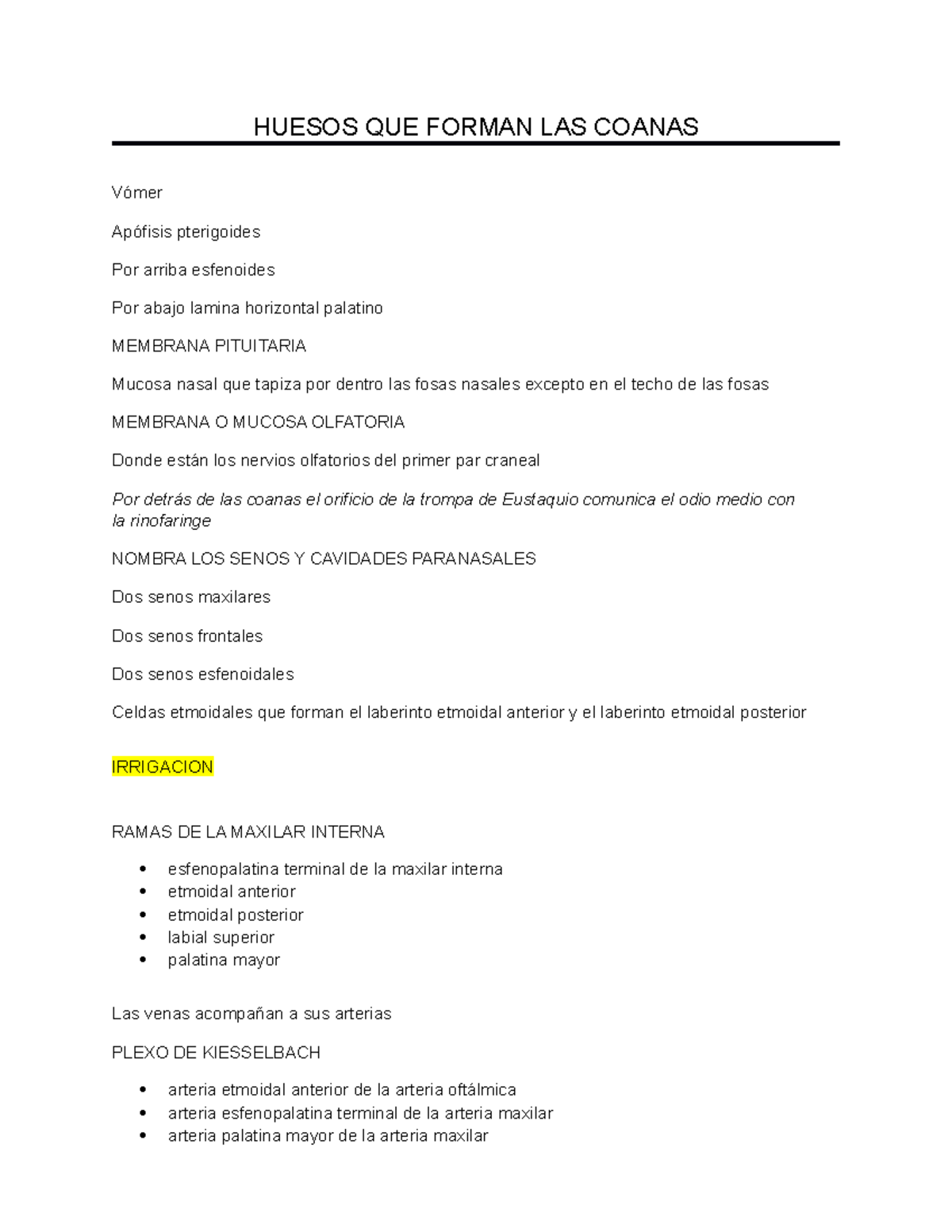 Huesos QUE Forman LAS Coanas - HUESOS QUE FORMAN LAS COANAS Vómer ...