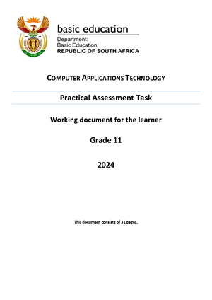 Grade 11 P1 Preparation Guideline - COMPUTER APPLICATIONS TECHNOLOGY ...