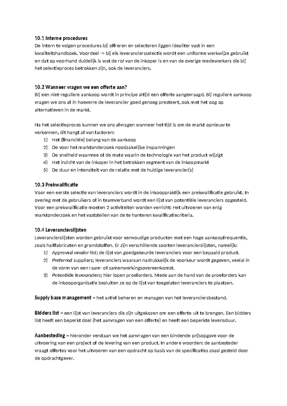 Professioneel Inkopen H10: Interne Procedures en Offertaanvragen ...