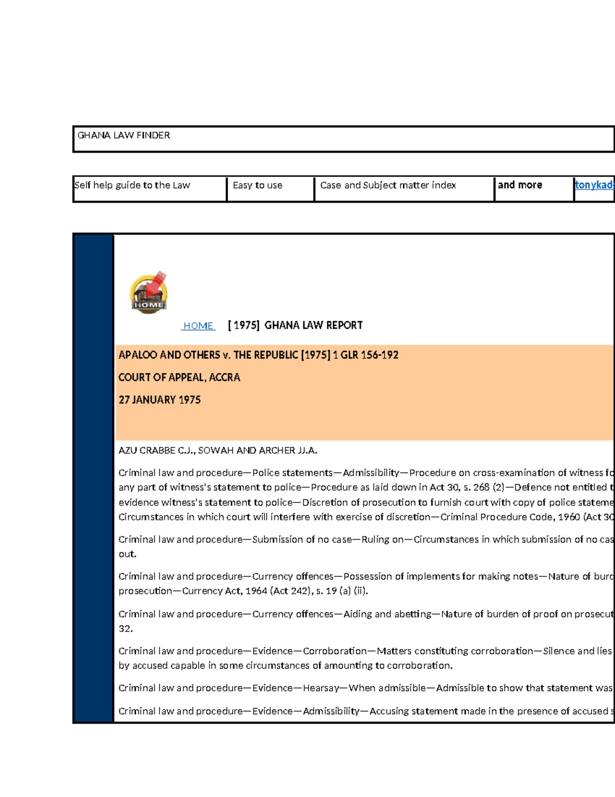 Apaloo 091131 - Case Analysis: Currency Offences in Criminal Law - Studocu