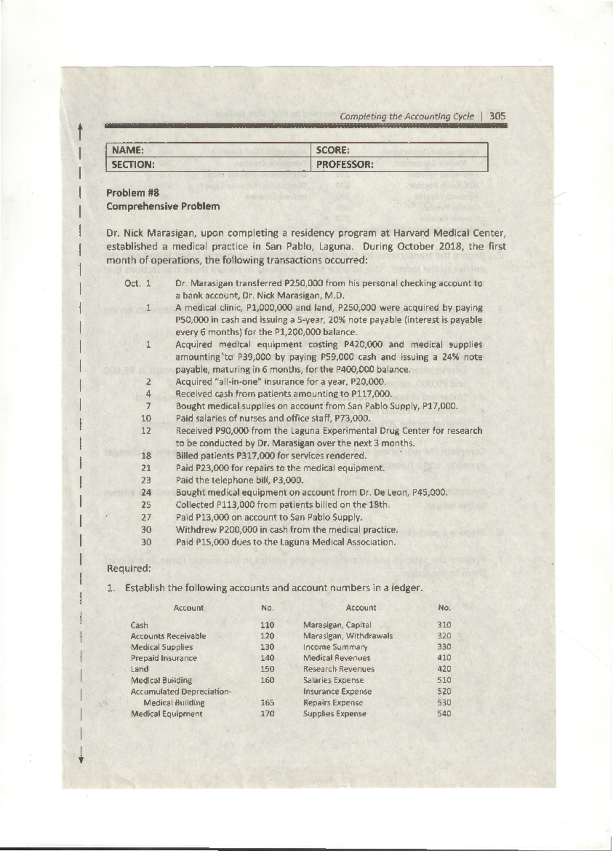 Fundamentals of Accounting Exam 305: Completing the Cycle - Studocu