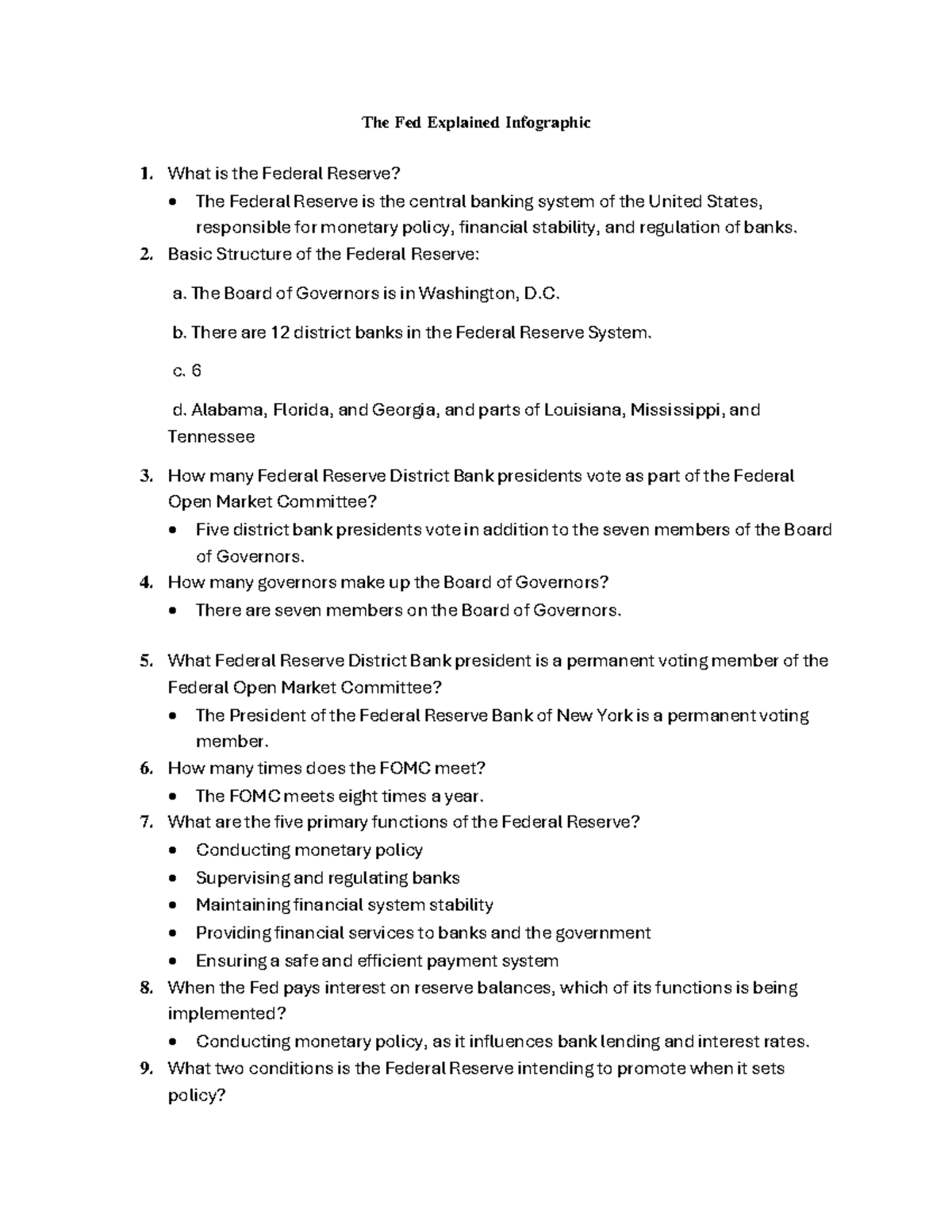 The Fed Explained Infographic - What is the Federal Reserve? • The Federal Reserve is the ...