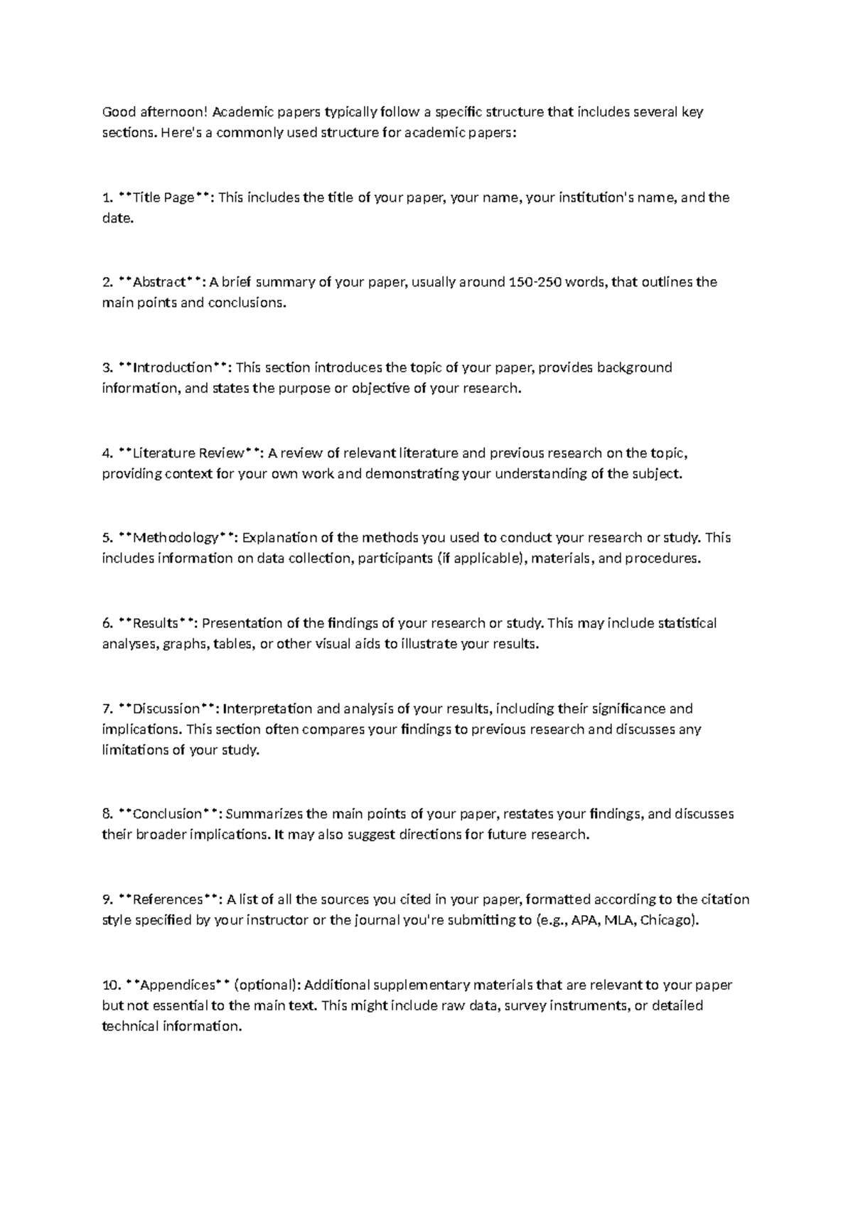 Academic Paper Structure and Guidelines for Effective Writing - Studeersnel