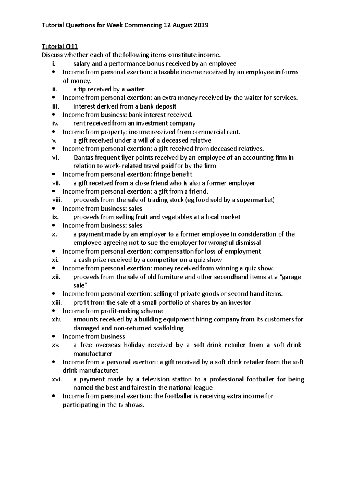 05 Tutorial - Tutorial Questions for Week Commencing 12 August 2019 ...