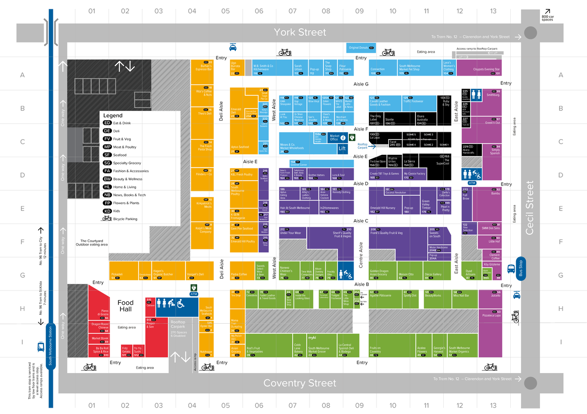 Smm market-map oct - yes - South Melbourne Station No. 96 Tram to St 7 ...