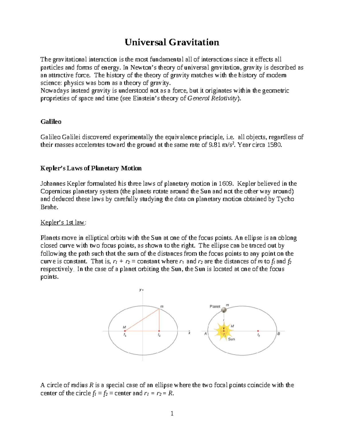 9Grav101 - Universal Gravitation and Kepler's Laws Explained - Studocu