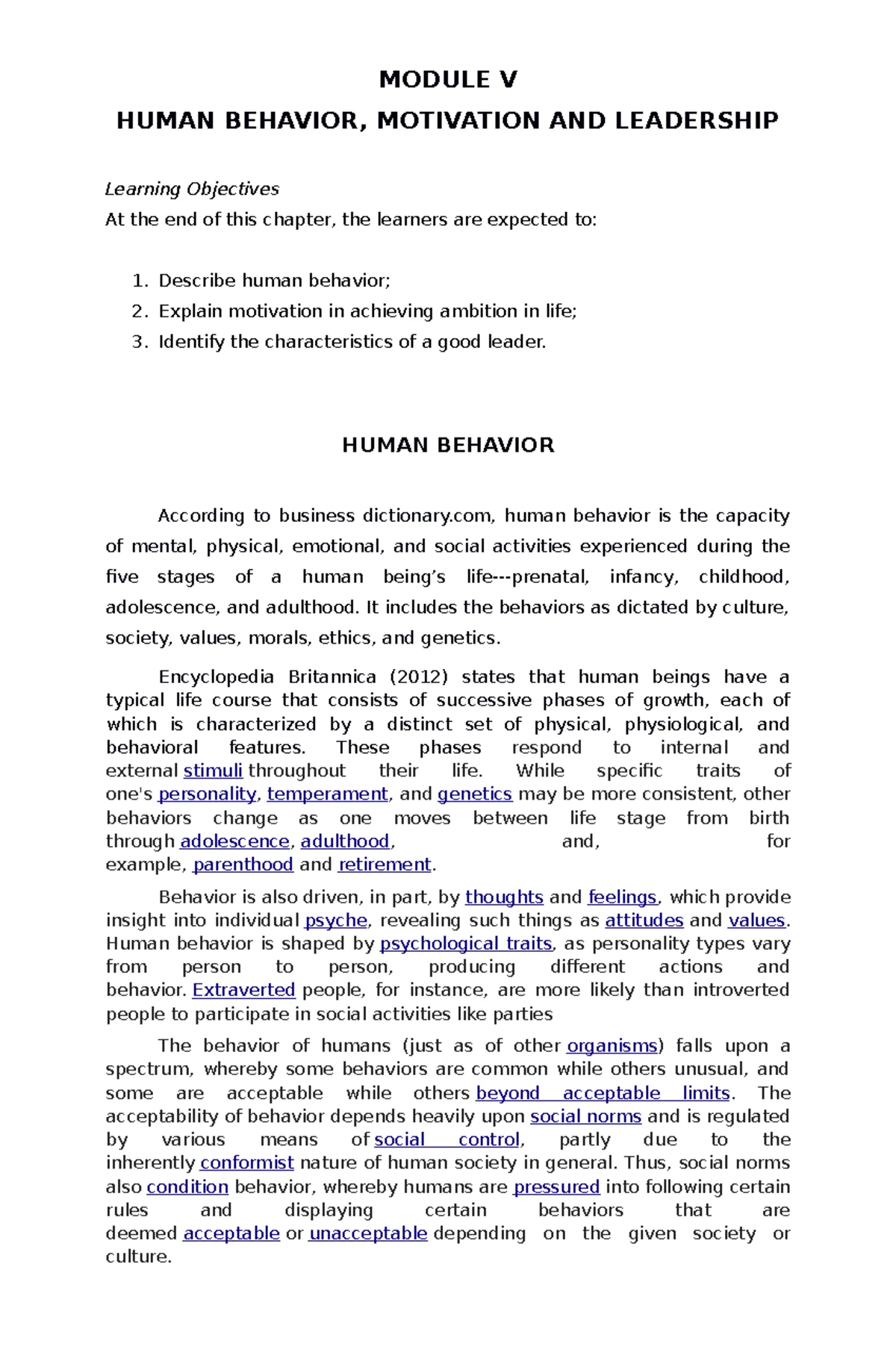 NSTP- Module Lesson-2 - LESSON 2 THE BASIC VALUES OF THE FILIPINOS ...