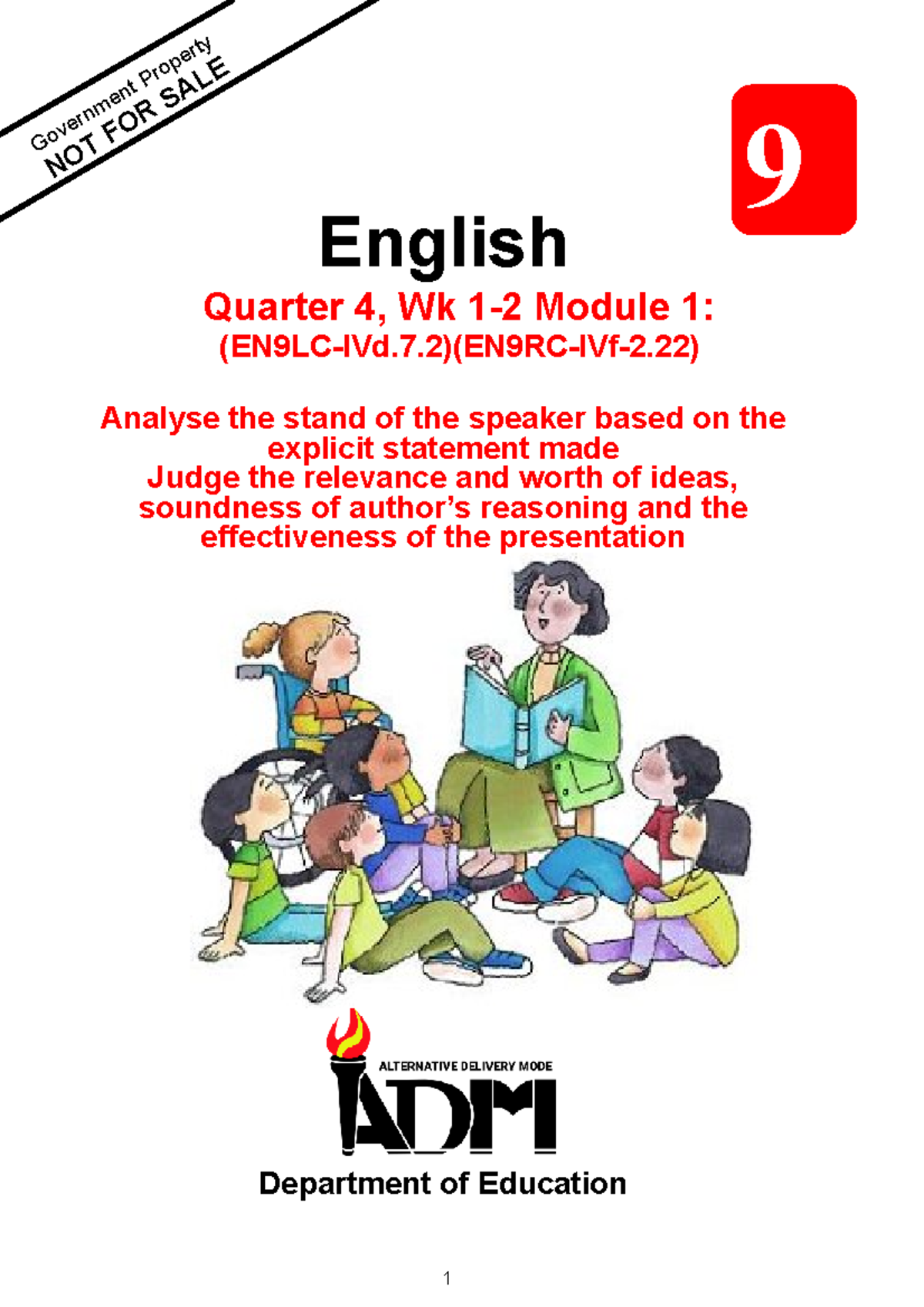 Science 9 - Quarter 4, Module 1: Analyzing Speaker's Stand - Studocu