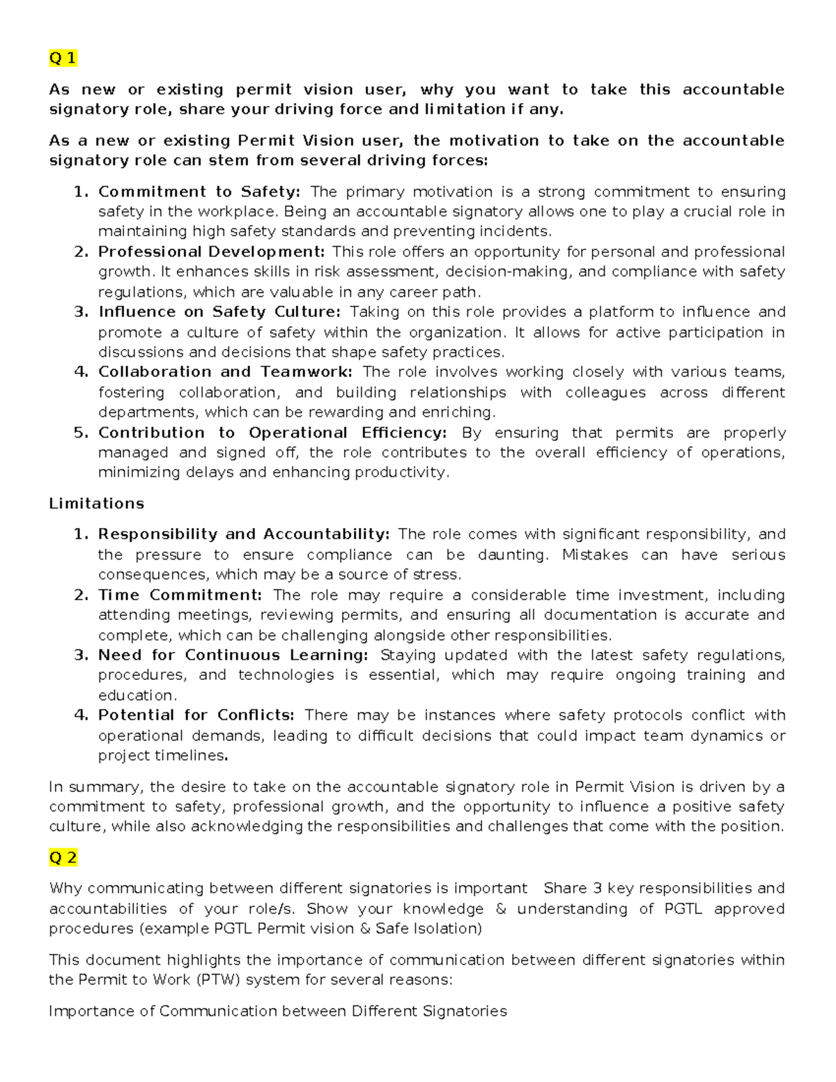 PR - PH Reviewer - notes - Q 1 As new or existing permit vision user ...
