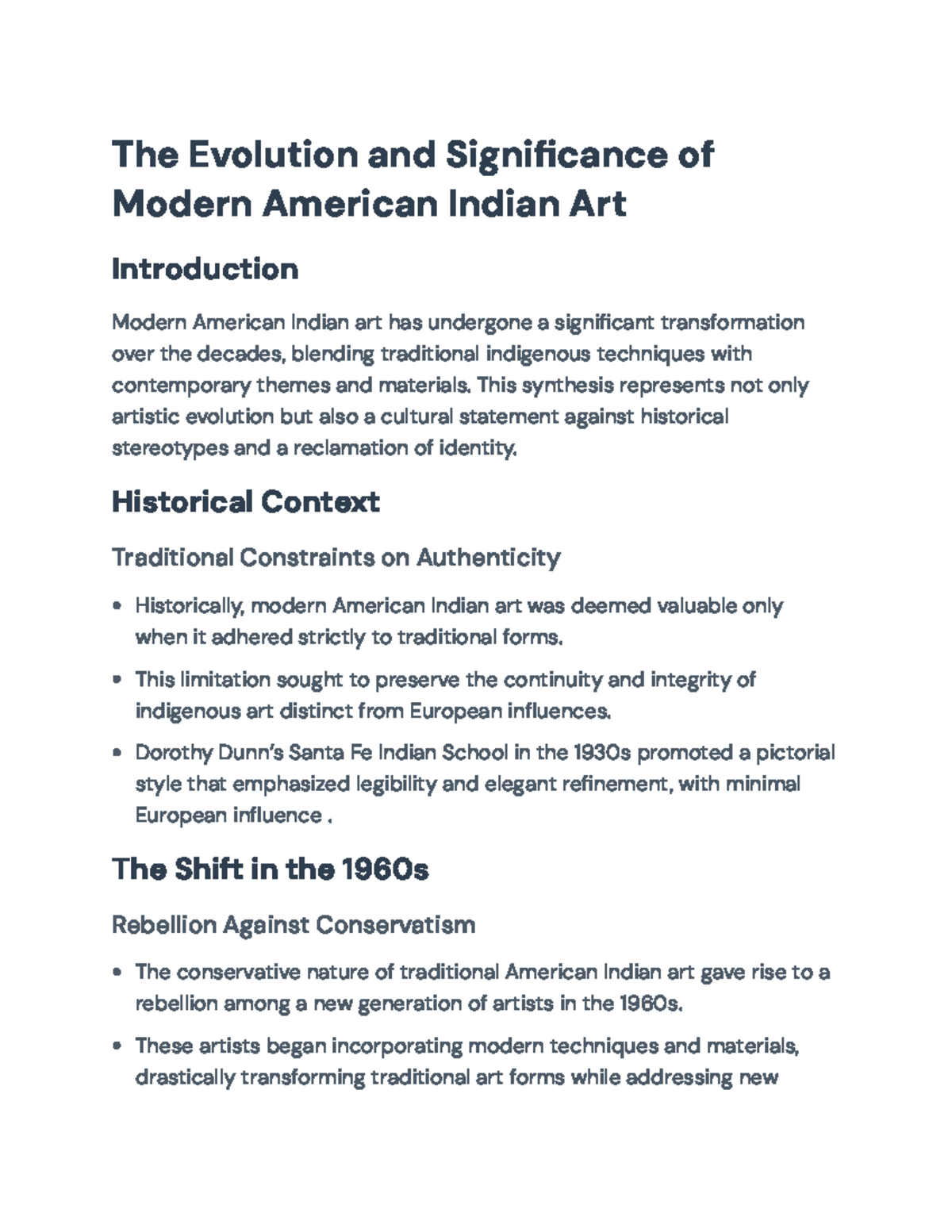 Modern American Indian Art: Evolution and Cultural Significance - The ...