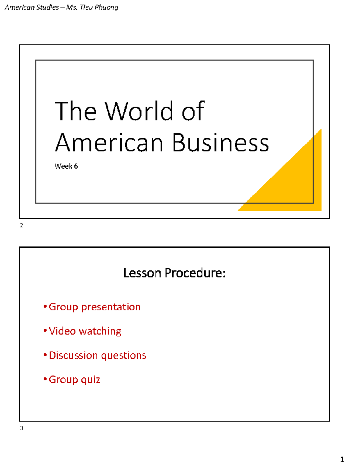 American Studies AS101: Week 6 - American Business Review - Studocu