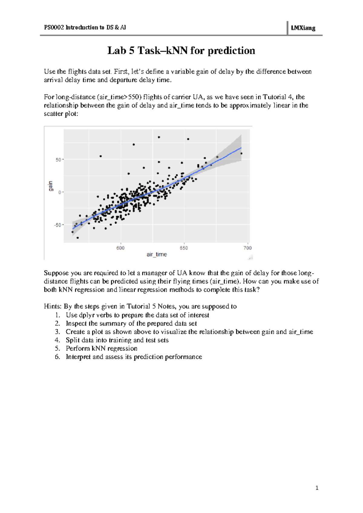 Lab 5 task 2021 - lab task 5 - PS0002 Introduction to DS & AI LMXiang 1 ...