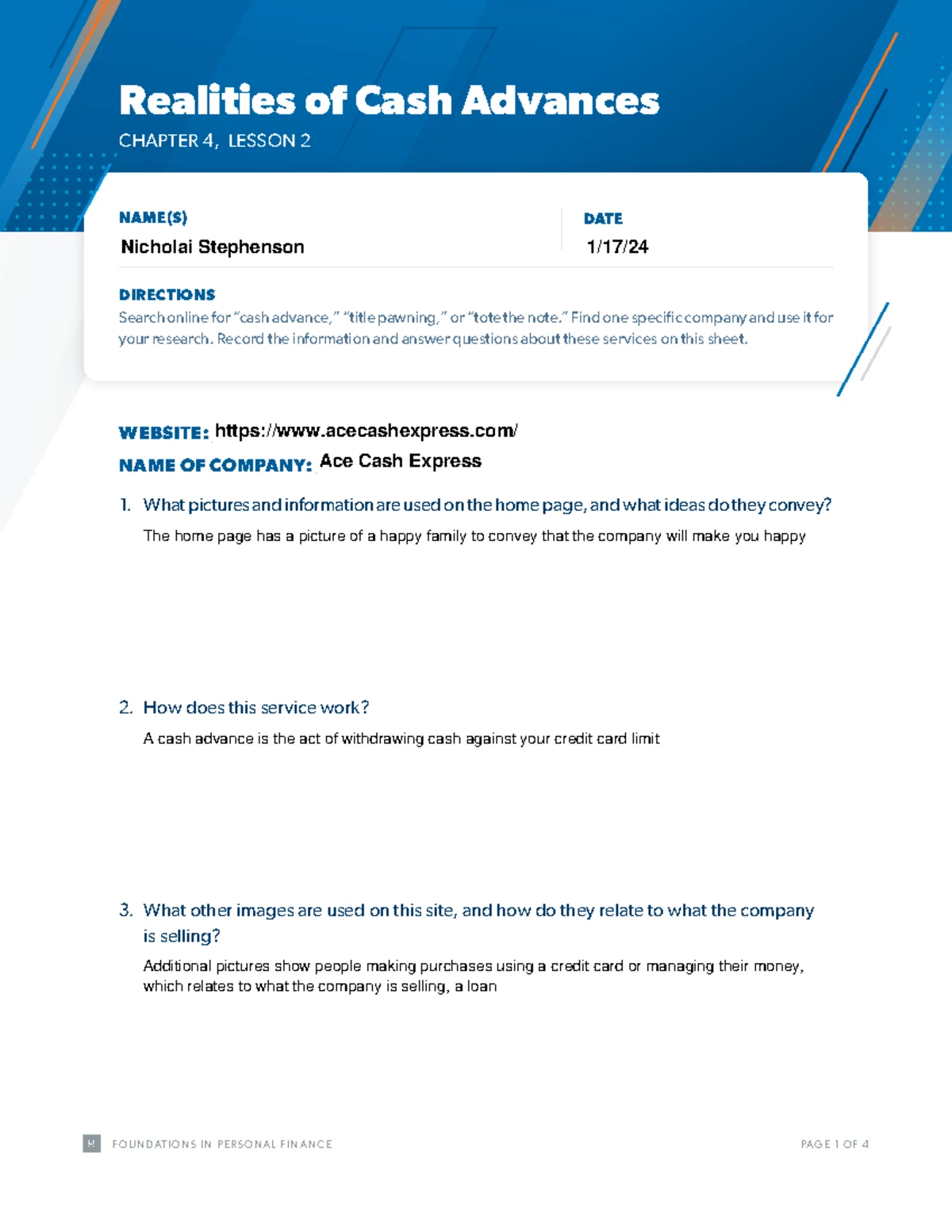Assignment 2 - EL5732 - Assignment 2 (20 points) Assignment 2: Costs ...