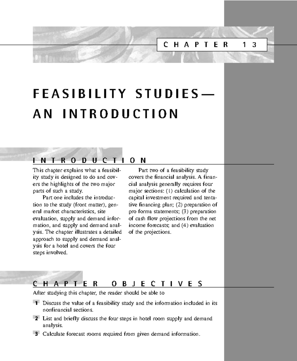 Chapter 13 - Introduction to Feasibility Studies in Hospitality - Studocu