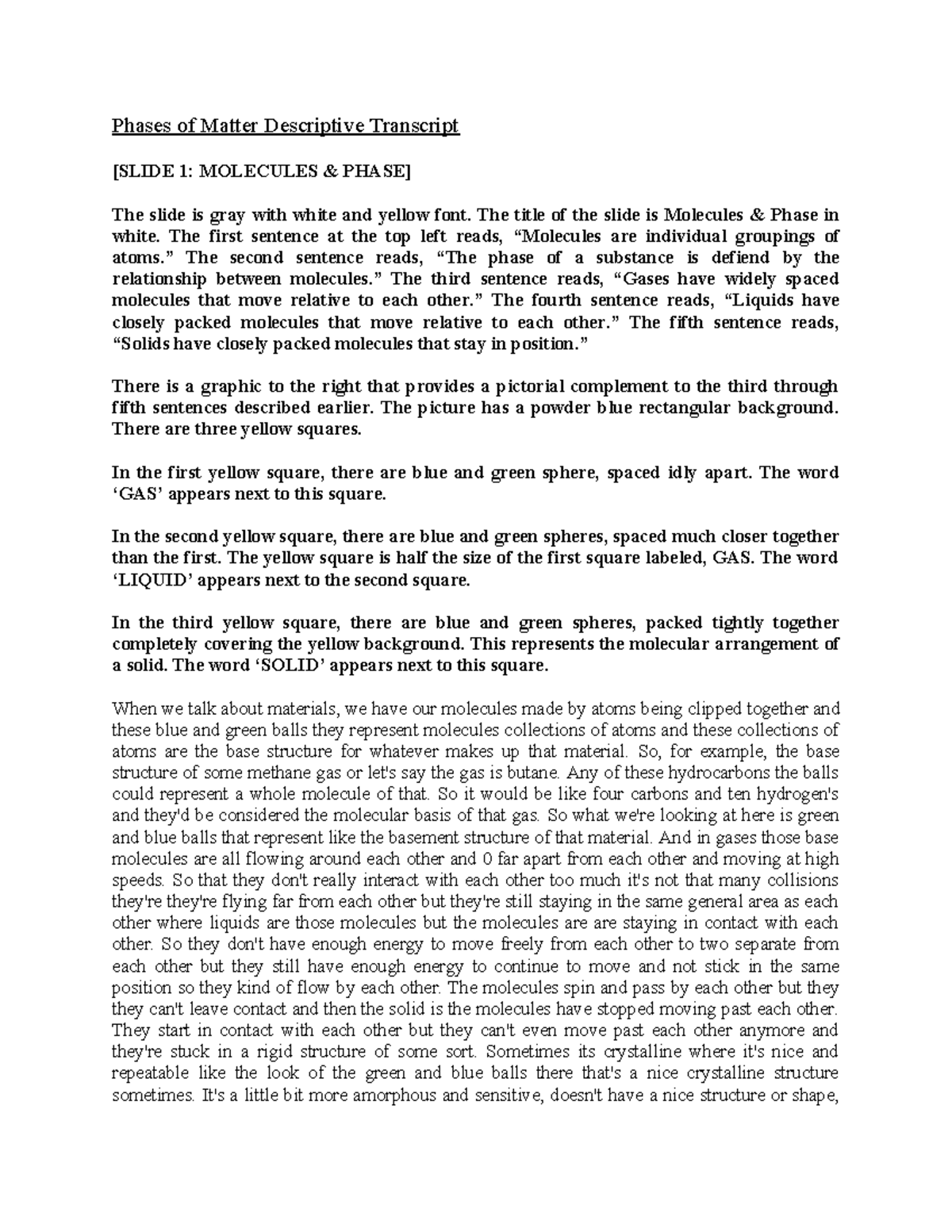 04 Phases of Matter: Understanding Molecular Arrangements - Studocu