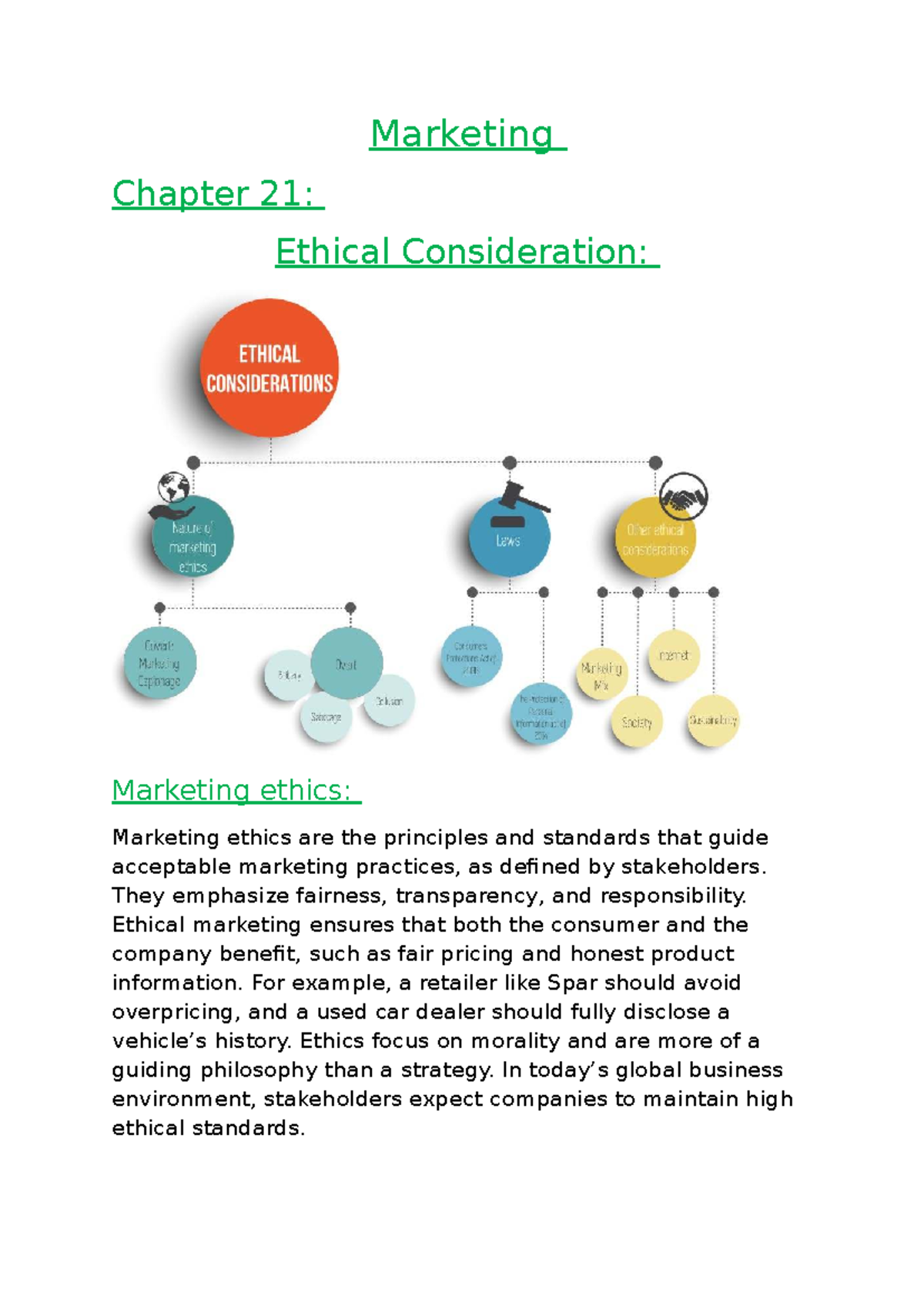 Marketing Ethics & CSR: Overview & Considerations (MKT 101) - Studocu