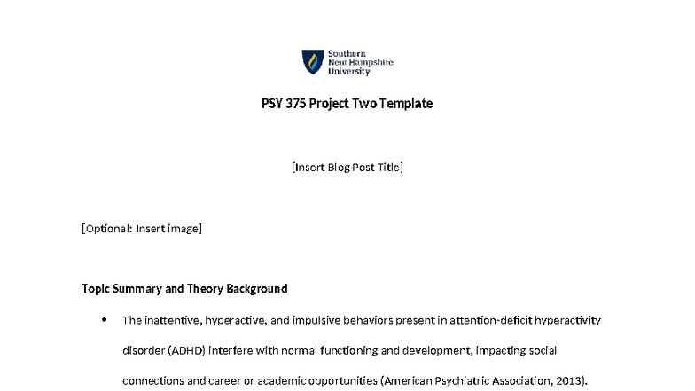 PSY 375 Project Two: Exploring Technology's Role in ADHD Treatment ...