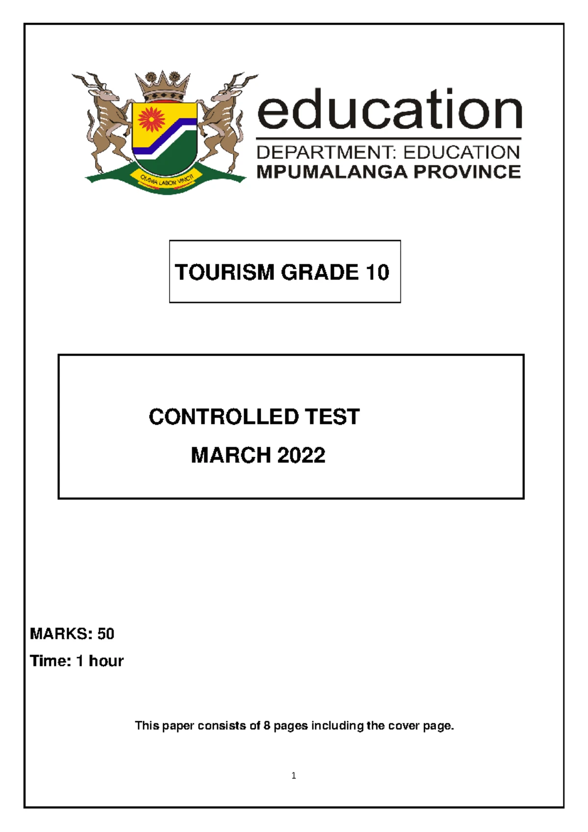 Grade 8 LO Term 2 - 2018 Final Exam Paper - Studocu
