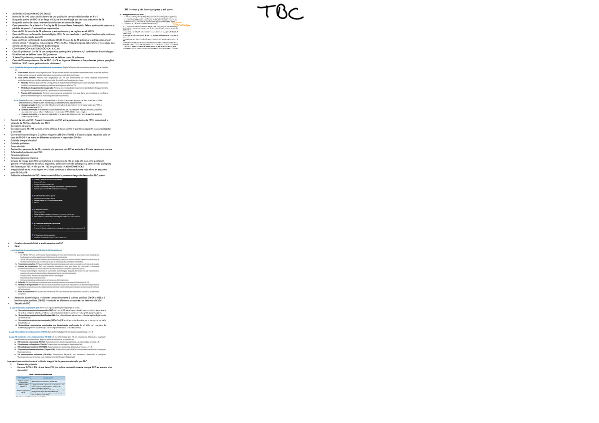 Resumen NT - Sani: Prevención y Manejo de la Tuberculosis en Salud ...