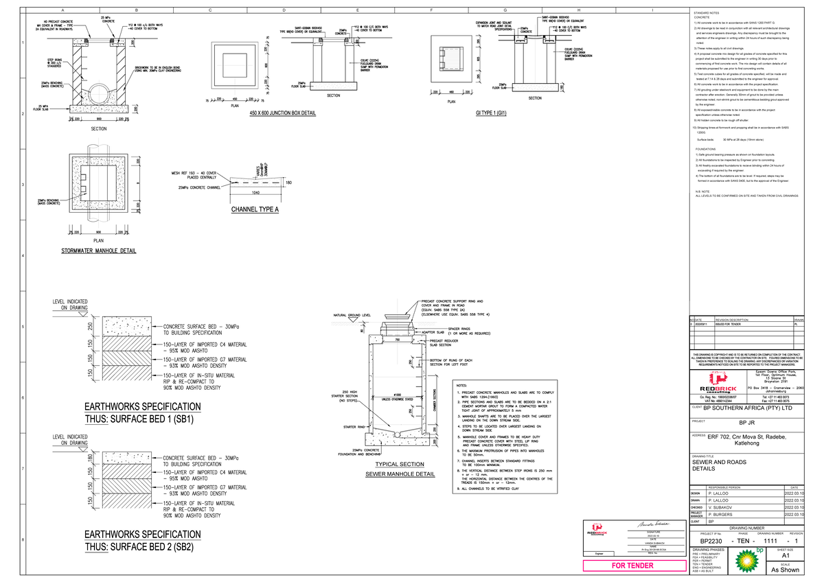 Concrete Work Standards and Specifications for Project BP2230 - Studocu