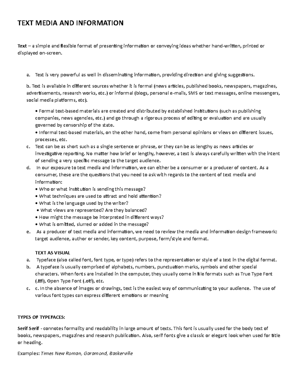 Lesson 11 - Understanding Text Media & Information Design - Studocu