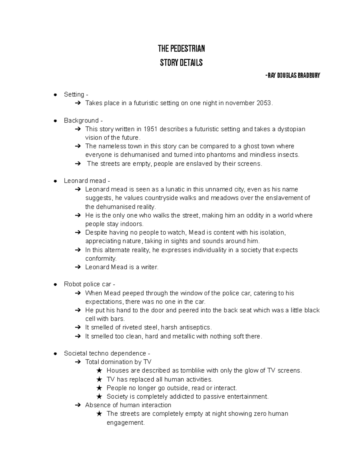 The Pedestrian Analysis: Grade 10 ICSE Dystopian Themes and Characters ...