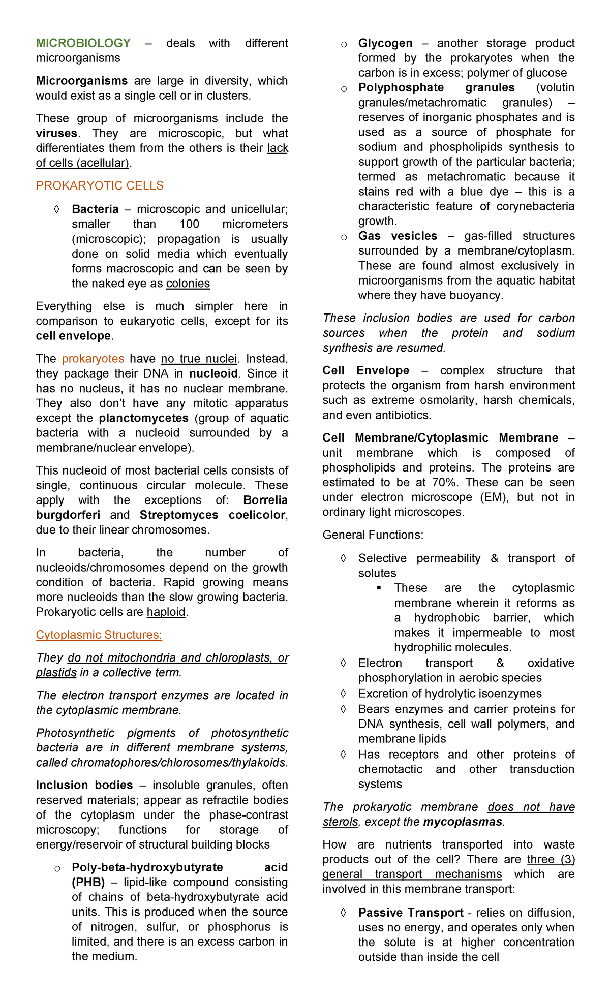 MICROBIOLOGY 101: Prokaryotic and Eukaryotic Cells Overview - Studocu