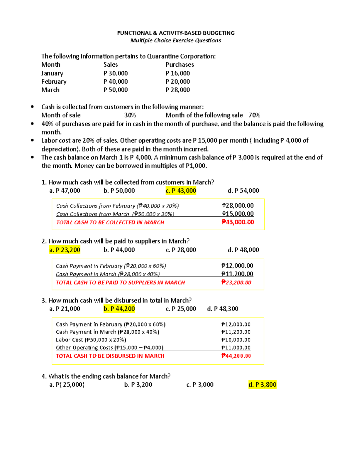 Strat Cost Functional & Acitivity Based Budgeting - FUNCTIONAL ...