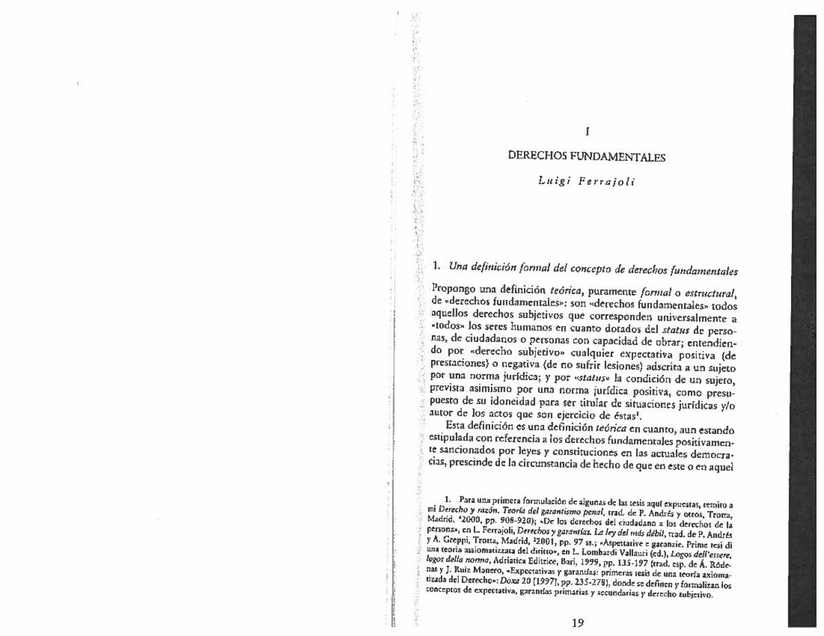 Derechos Fundamentales según Luigi Ferrajoli: Análisis y Definiciones ...