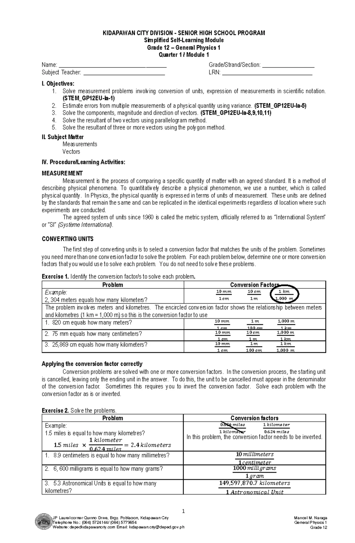 GEN Physics 12 Q1 Module 3: Forces and Laws of Motion - Studocu