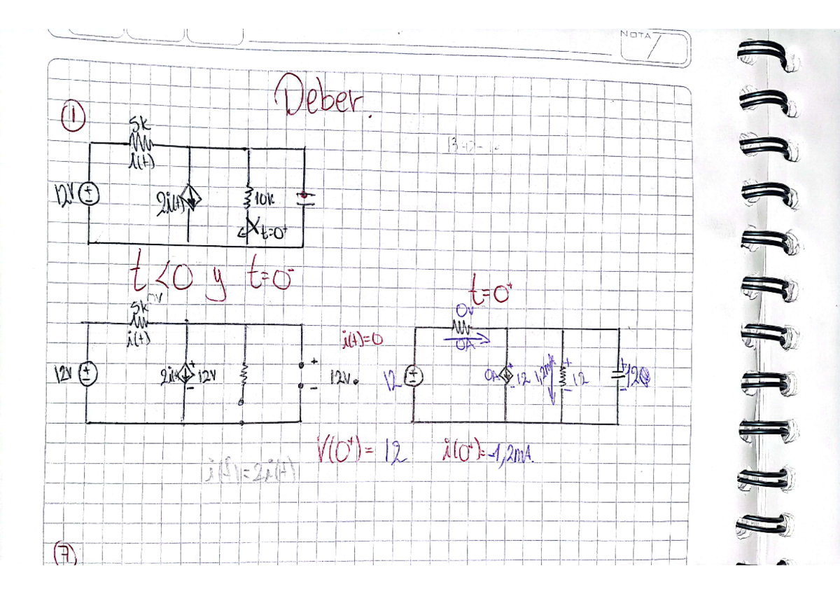 Deber 6 FCE - NOTA Deber 1 Sk m 12v 2ill 310k 4 tkoy Ov M OA 12v 2ink ...