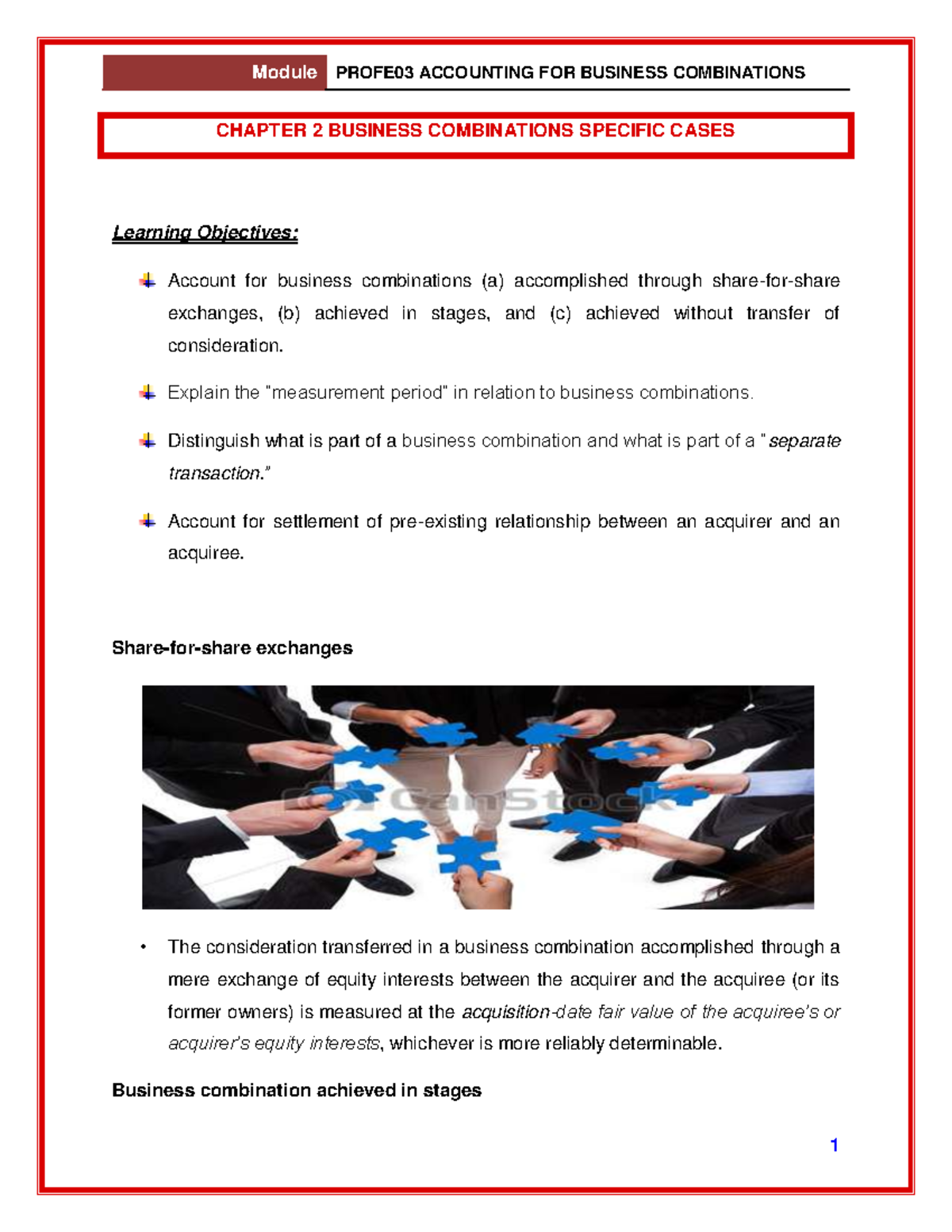 Profe 03 Chapter 2 Business Combinations Specific Cases - CHAPTER 2 ...