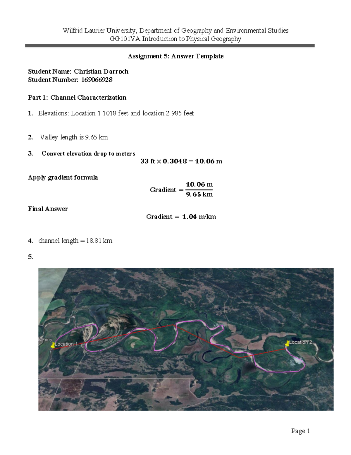 GG101VA Assignment 5: Channel Characterization & Changes Analysis - Studocu
