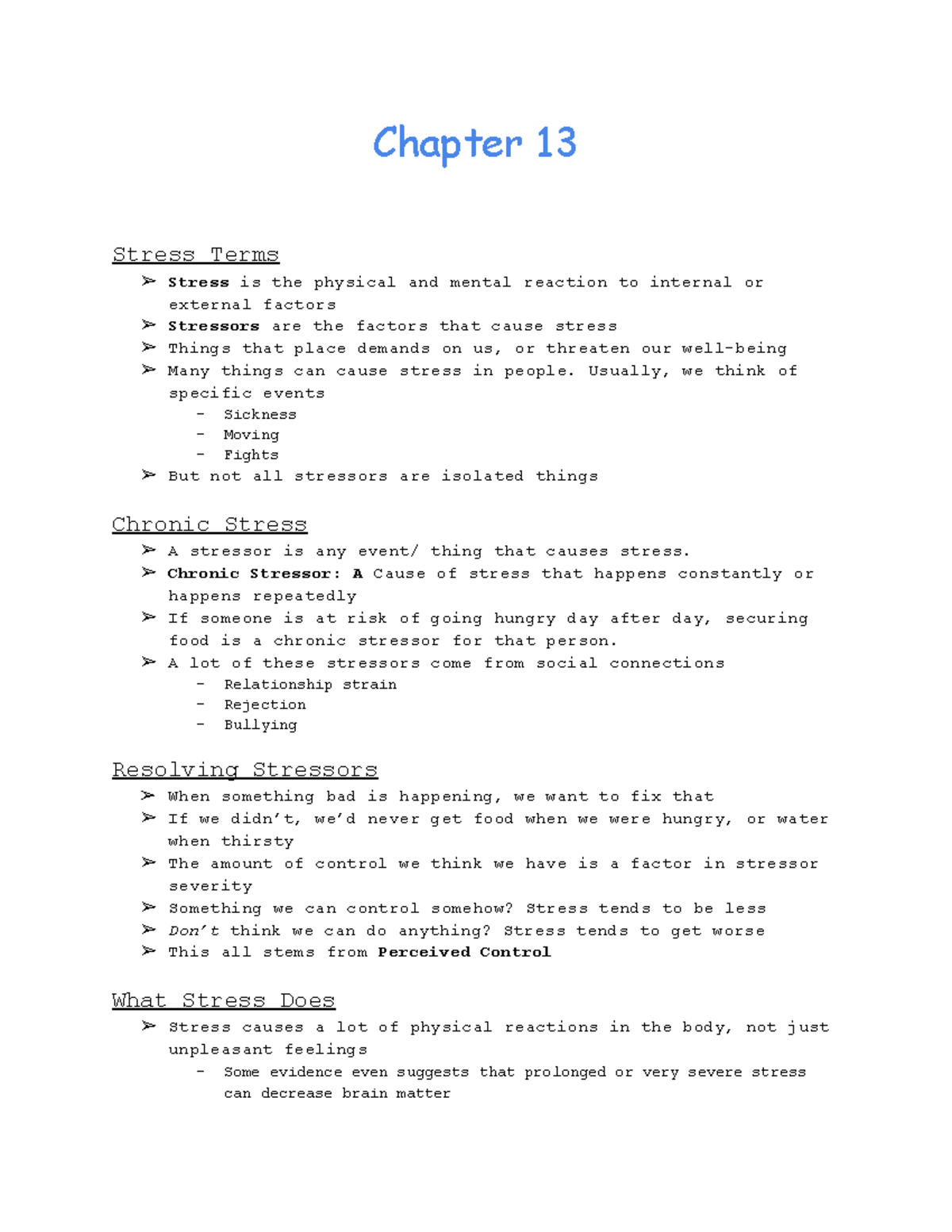 Chapter 13: Understanding Stress and Its Management (PSY 200) - Studocu