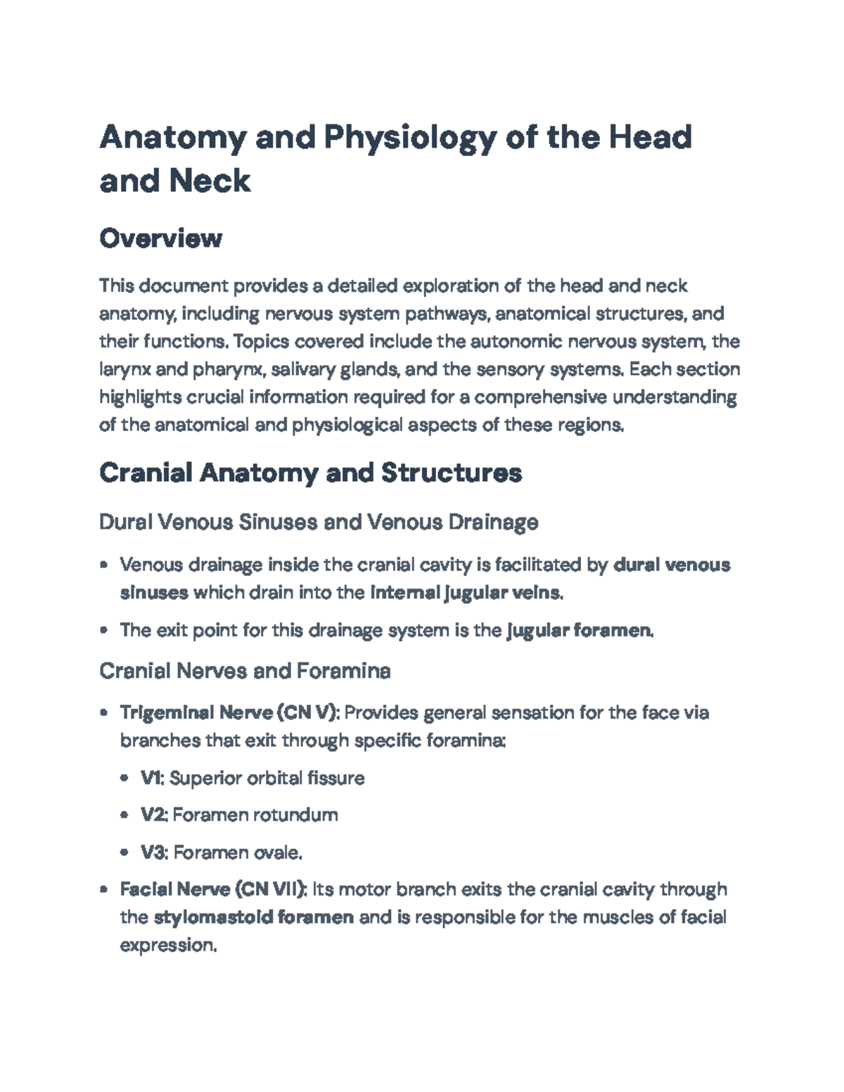 Anatomy and Physiology of the Head and Neck: A Comprehensive Overview ...