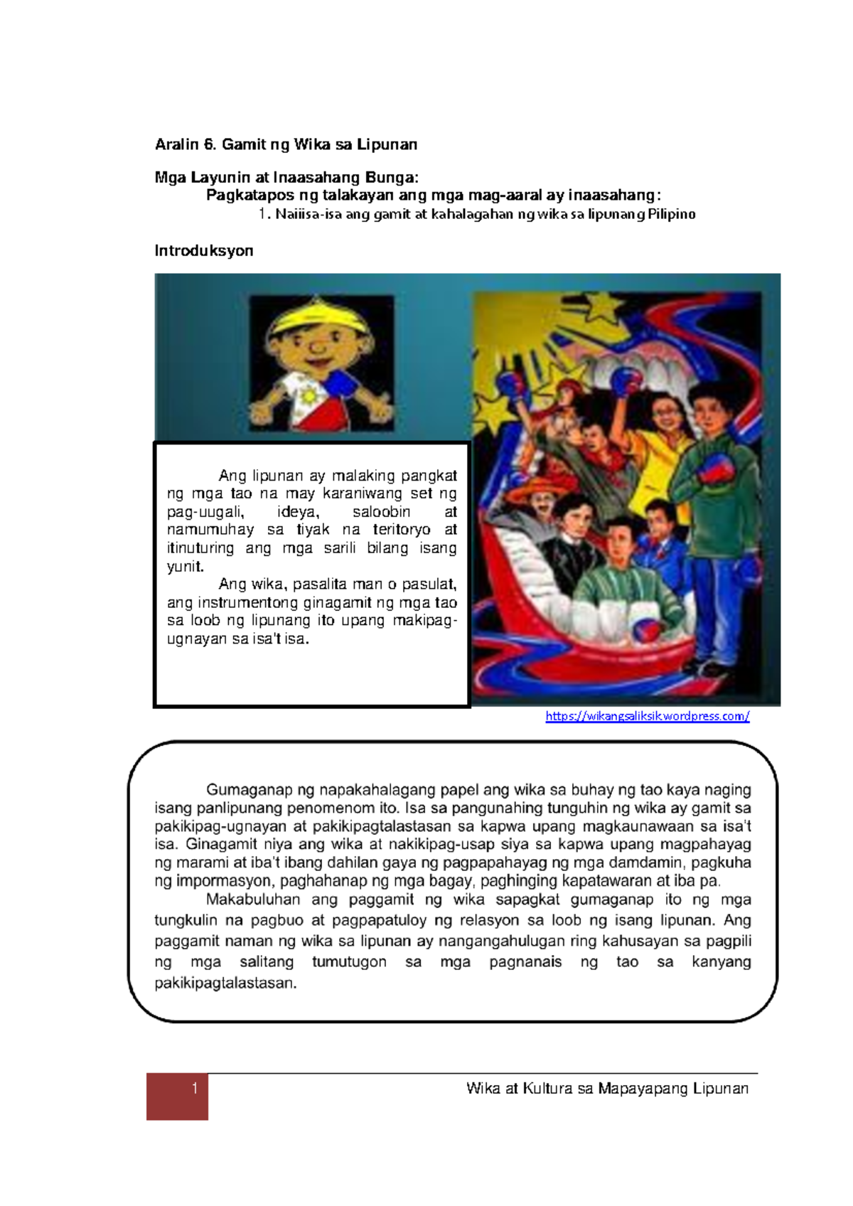 Gamit ng Wika sa Lipunan - Aralin 6. Gamit ng Wika sa Lipunan Mga ...