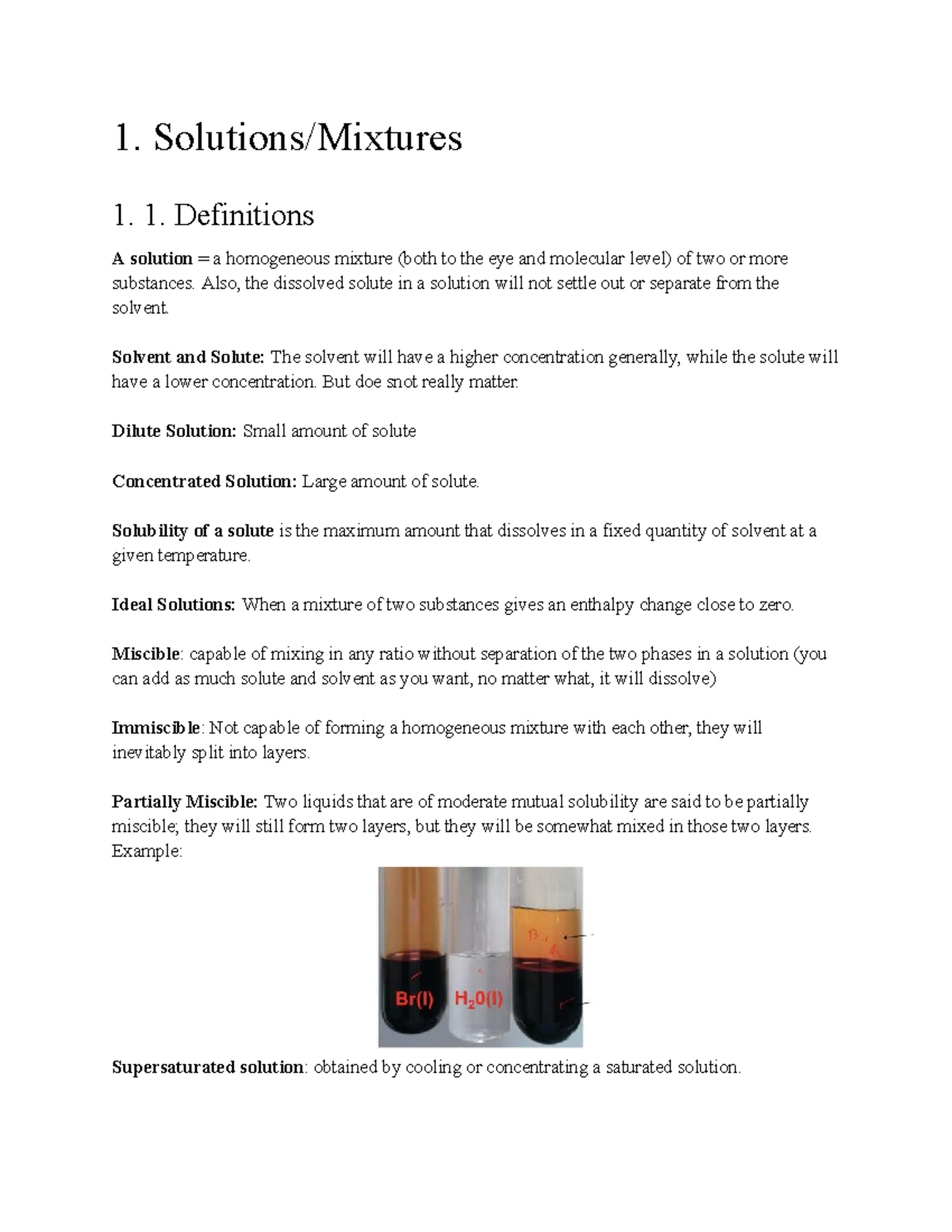 Chemistry 101: Solutions and Mixtures Overview - Studocu