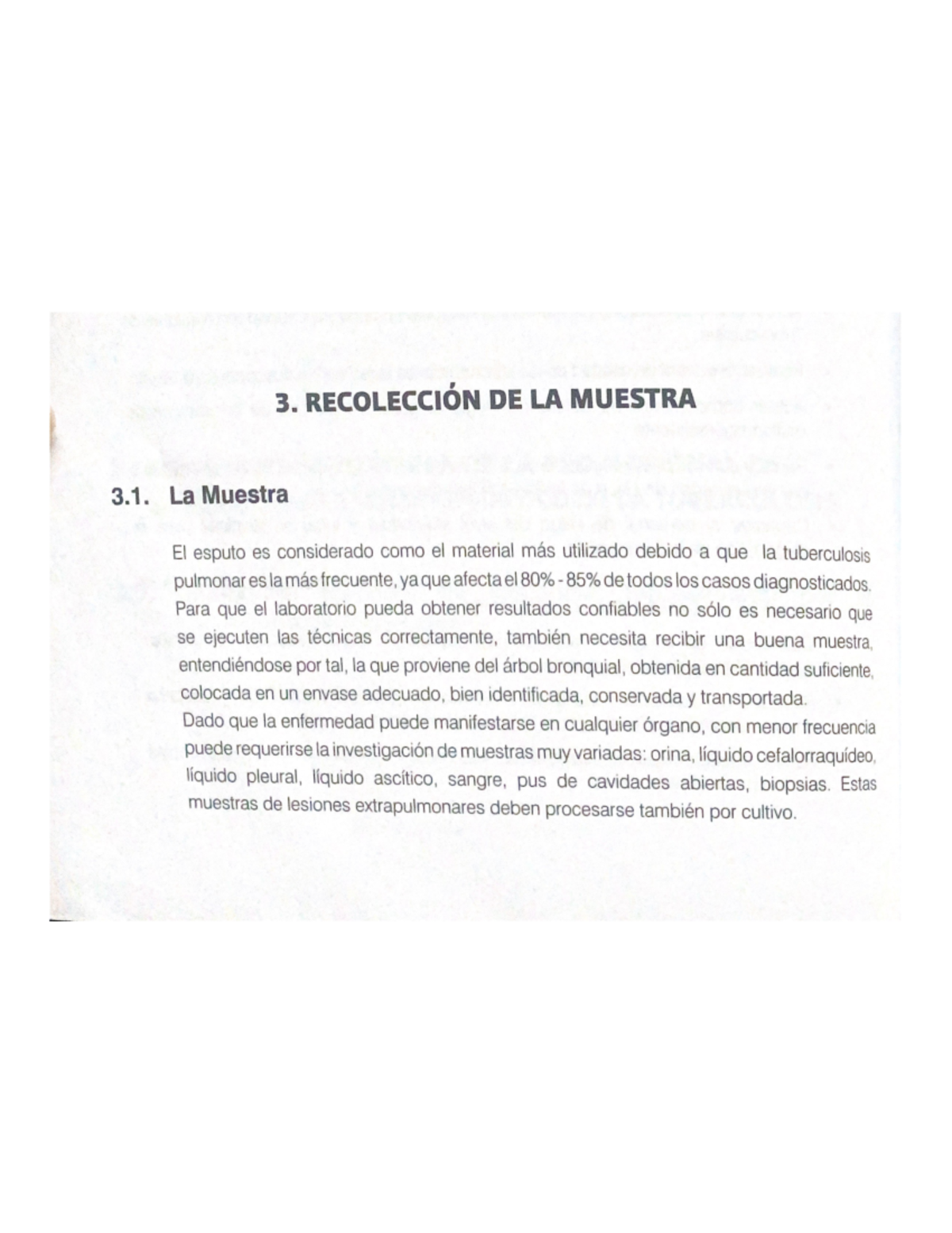 3. Recolección de Muestras en Baciloscopía de Tuberculosis ...