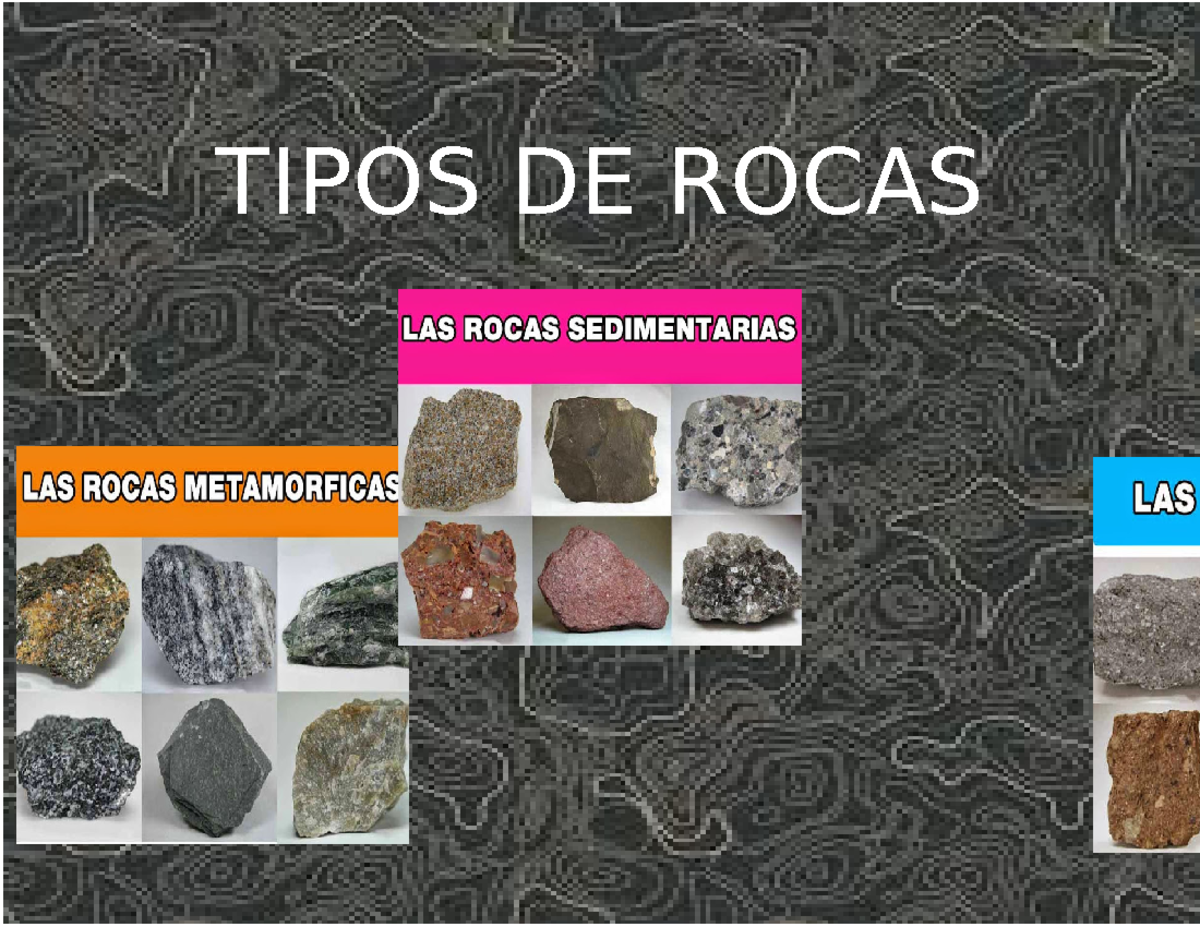 Tipos DE Rocas las ígneas, las metamórficas y las sedimentarias - TIPOS ...