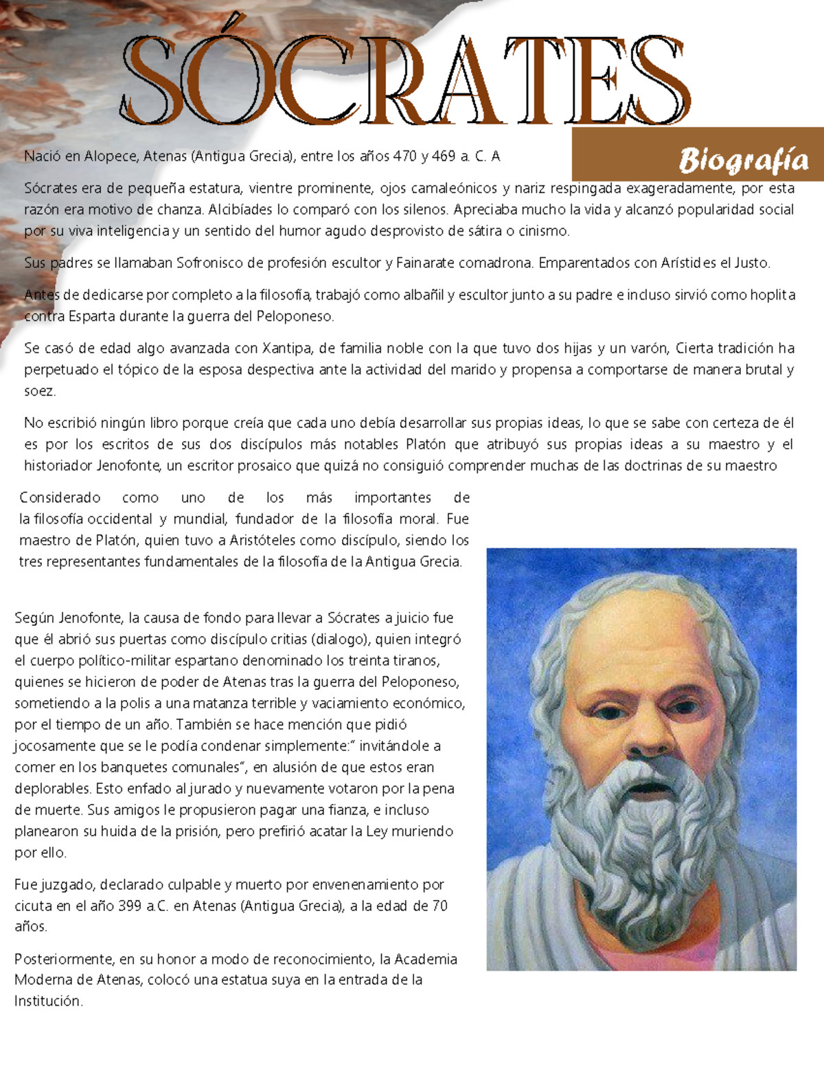 Socrates - Nació en Alopece, Atenas (Antigua Grecia), entre los años ...