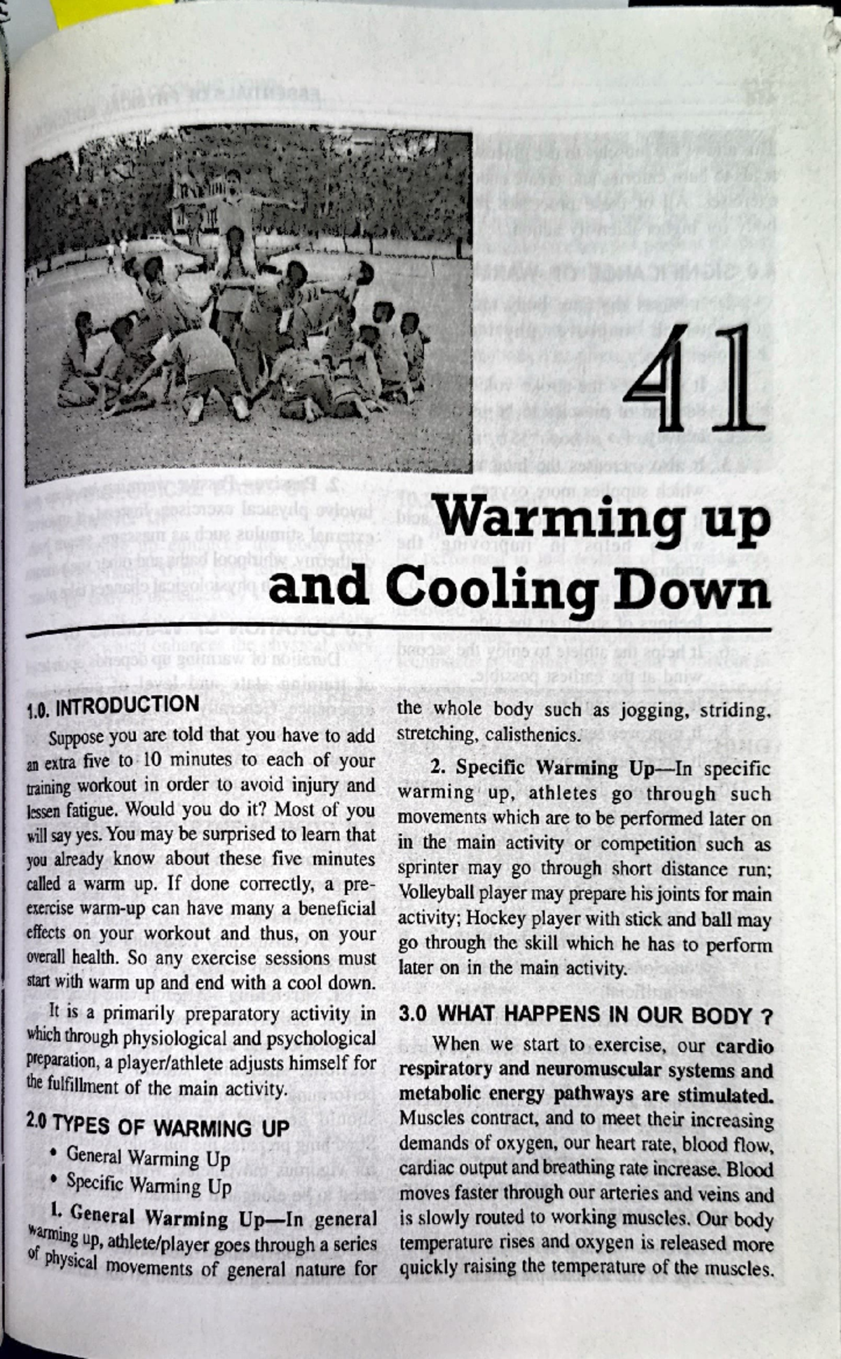 Warming Up and Cooling Down: Essential Notes for PE (PE101) - Studocu
