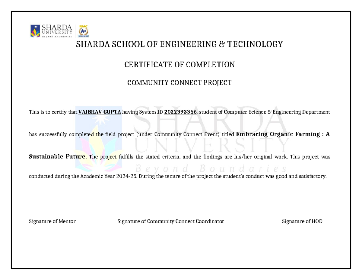 CC Certificate template M RAVI - SHARDA SCHOOL OF ENGINEERING ...