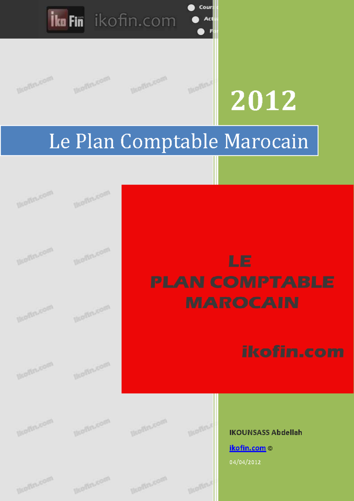 Le Plan Comptable Marocain - Détails & Classes Essentielles - Studocu
