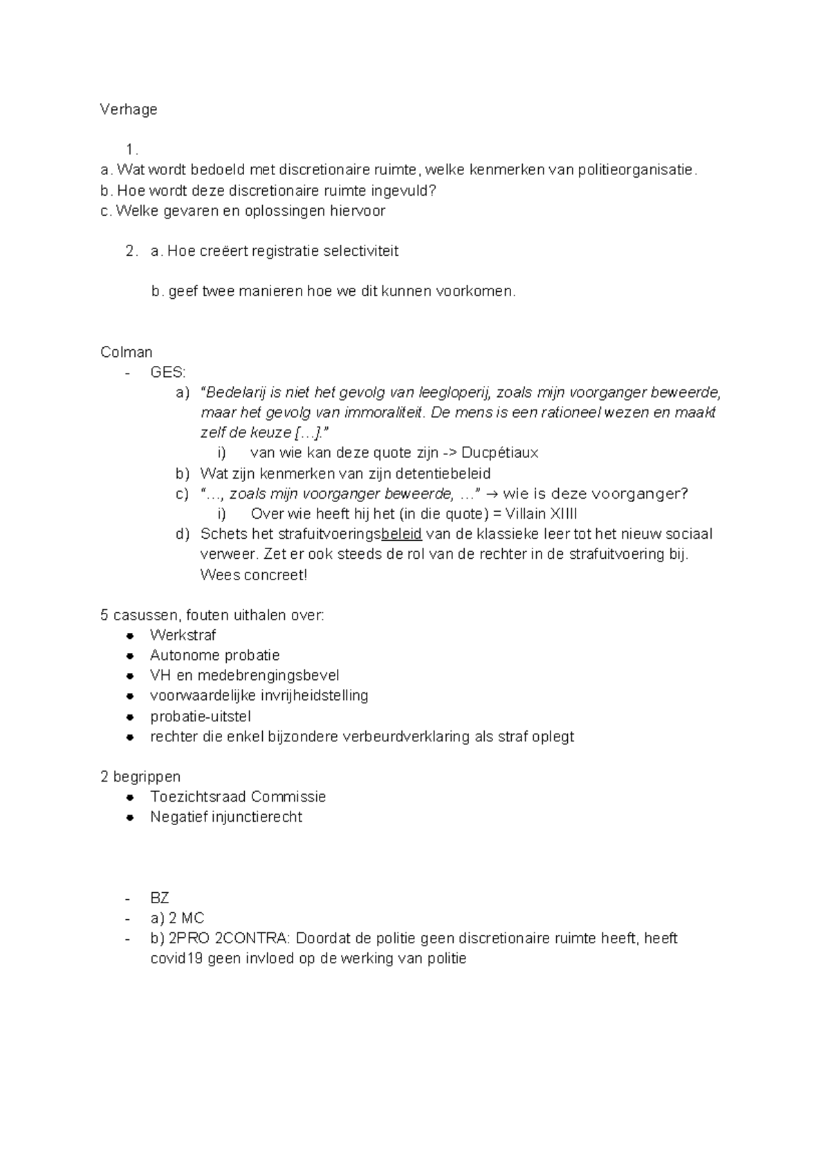 Reconstructie CSRB 1e Zit 2023-2024: Discretionaire Ruimte en ...