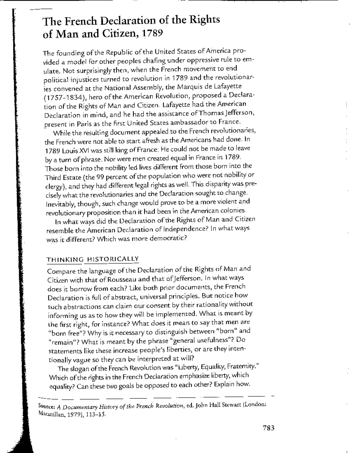 "The French Declaration of the Rights of Man & Citizen - 1789 Analysis ...