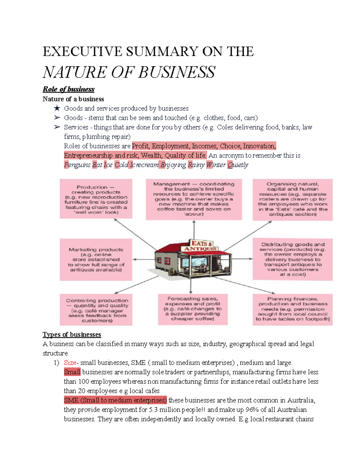 BUSINESS ASSIGNMENT: NATURE OF BUSINESS (BUS101) - Studocu