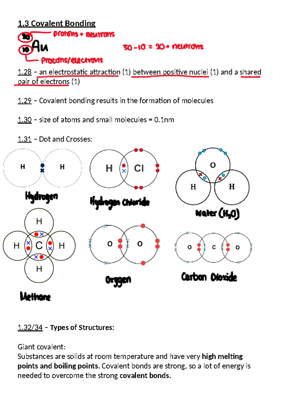 Chemistry Topic 1: Covalent Bonding and Molecular Structures - Studocu