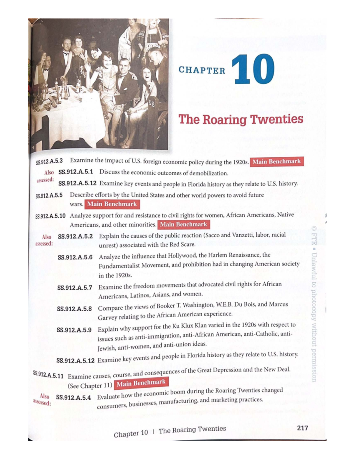 CHAPTER 10: The Roaring Twenties - Overview and Analysis (SS.912.A.5.3 ...