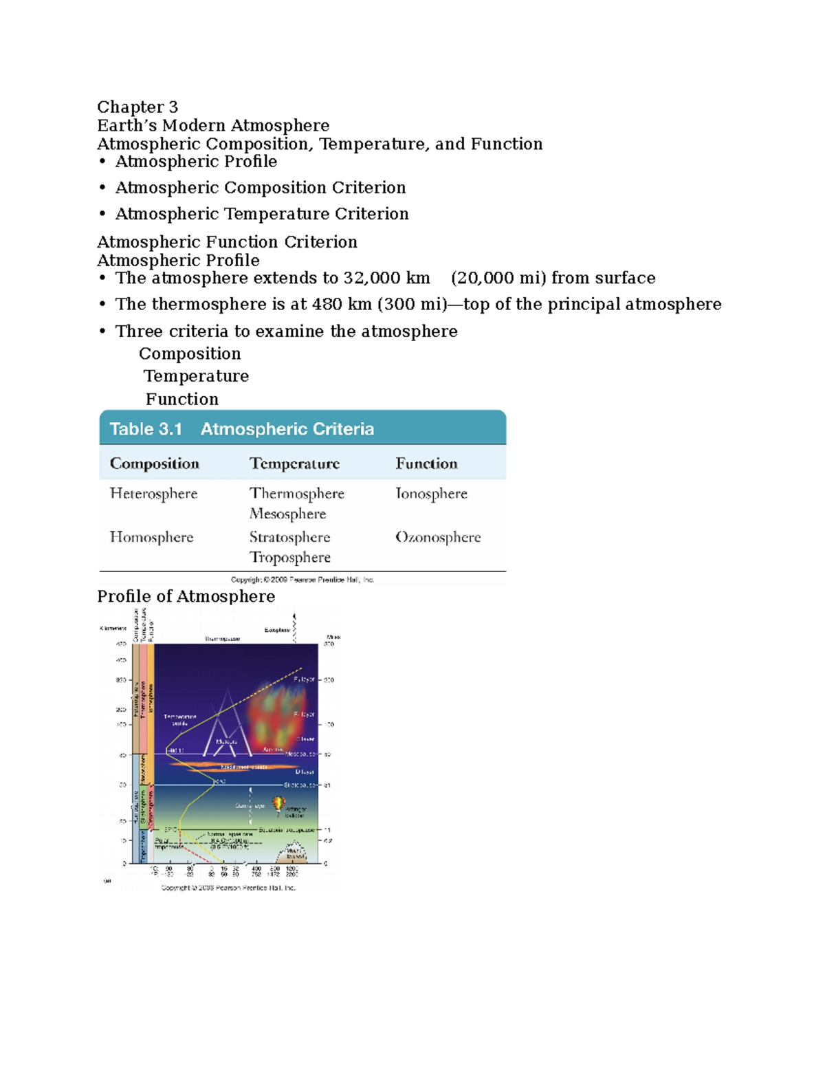 Geography 131 - Chapter 3: Understanding Earth's Modern Atmosphere ...